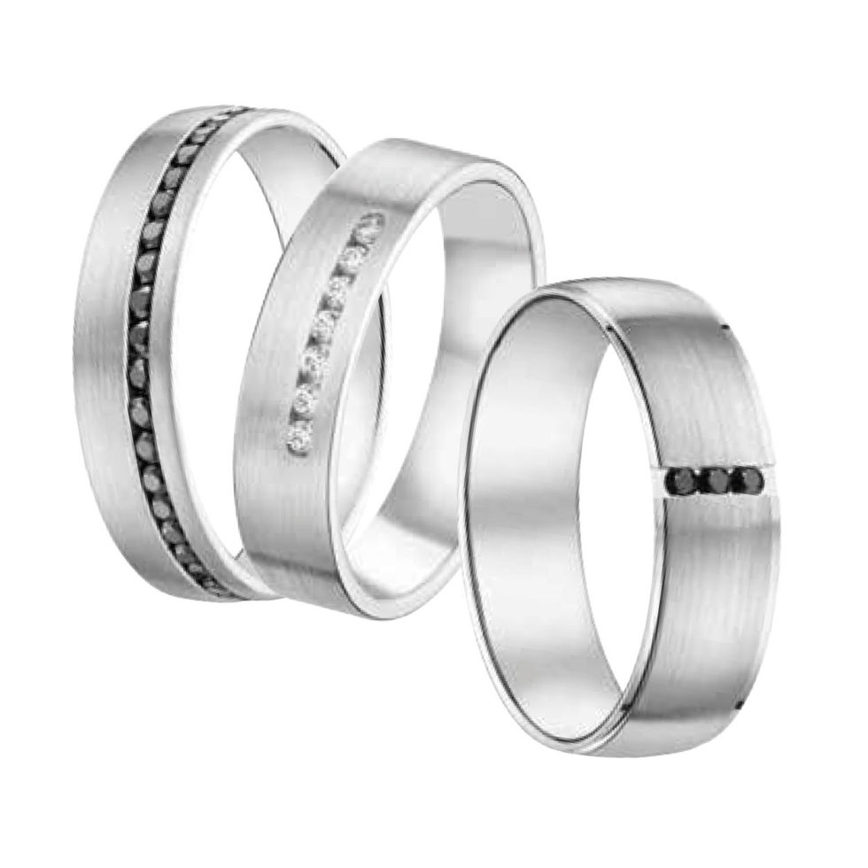 Alliance de mariage et bague en or, diamants ou platine